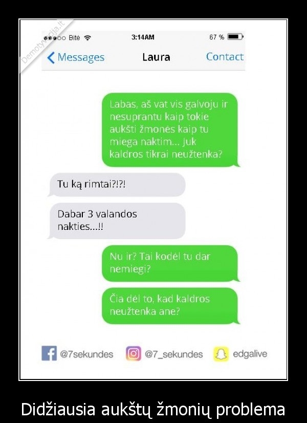 Didžiausia aukštų žmonių problema | Demotyvacija.lt